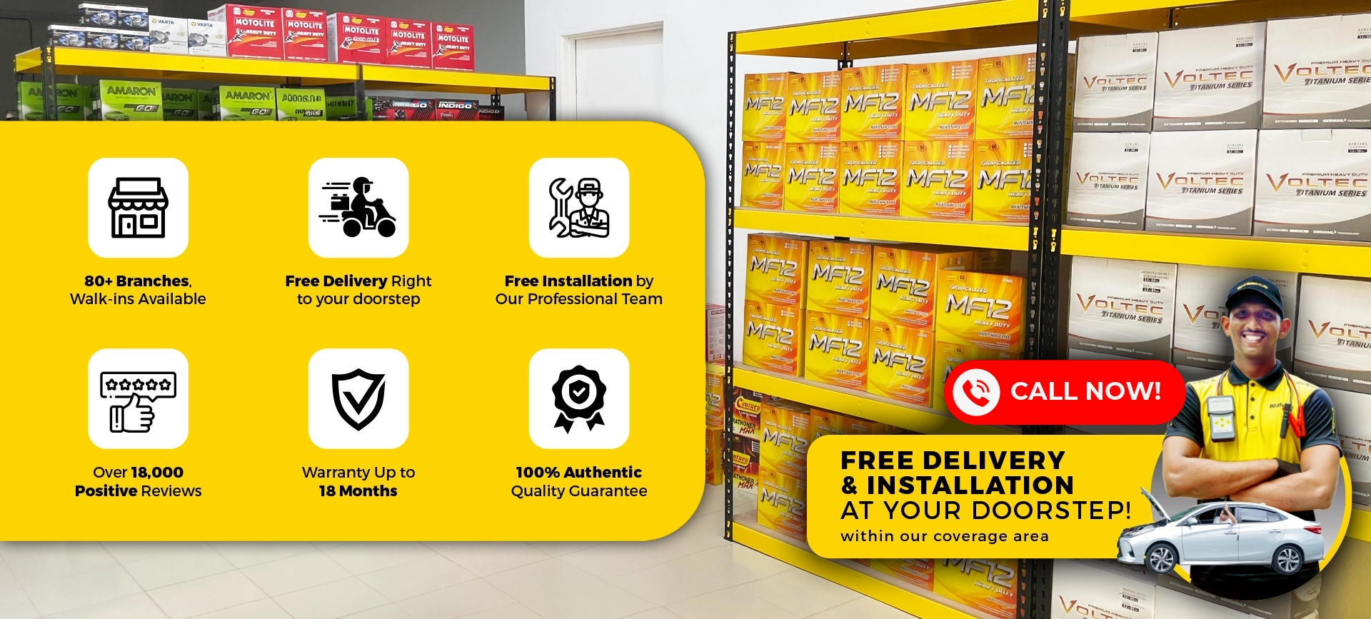 BateriHub Car Battery Brand List - Free Delivery & Installation