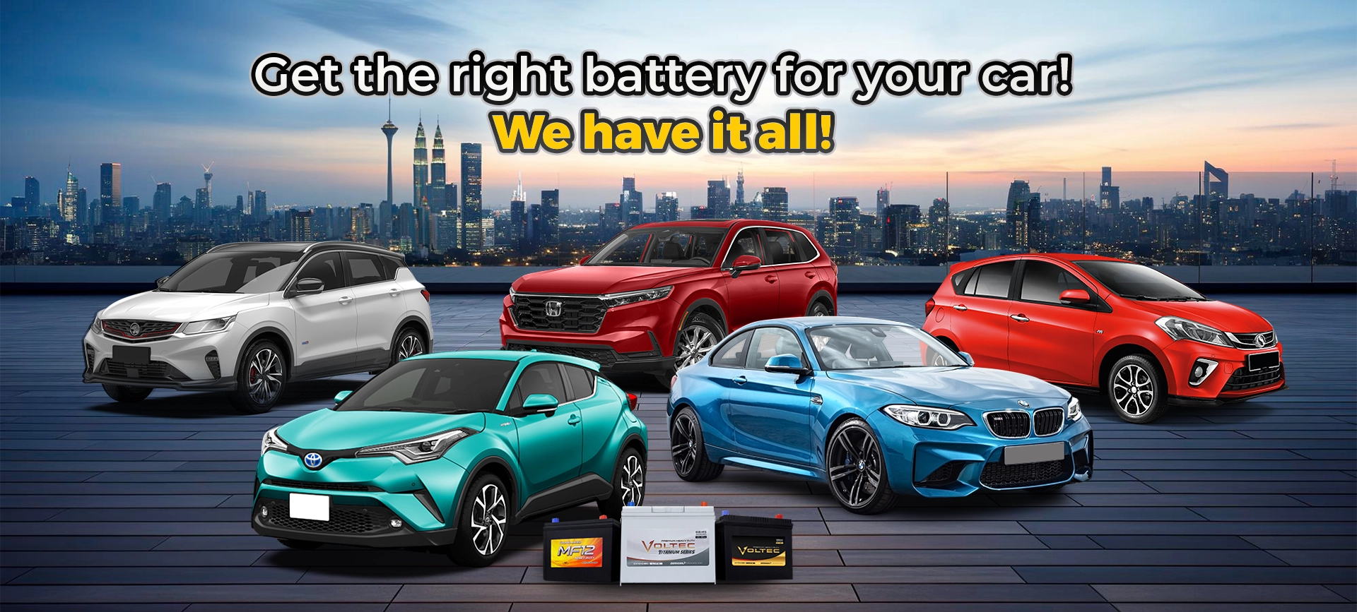 Find suitable car battery for your car models - BateriHub