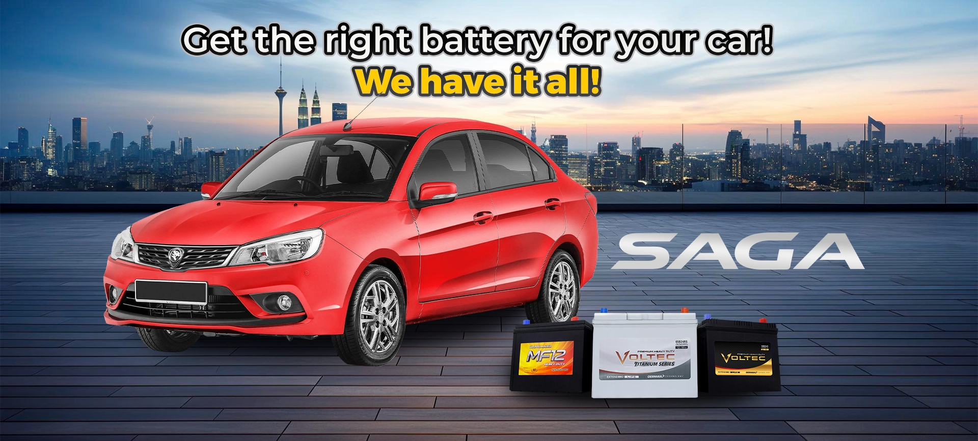 Proton Saga Car Battery Price In Malaysia | BateriHub
