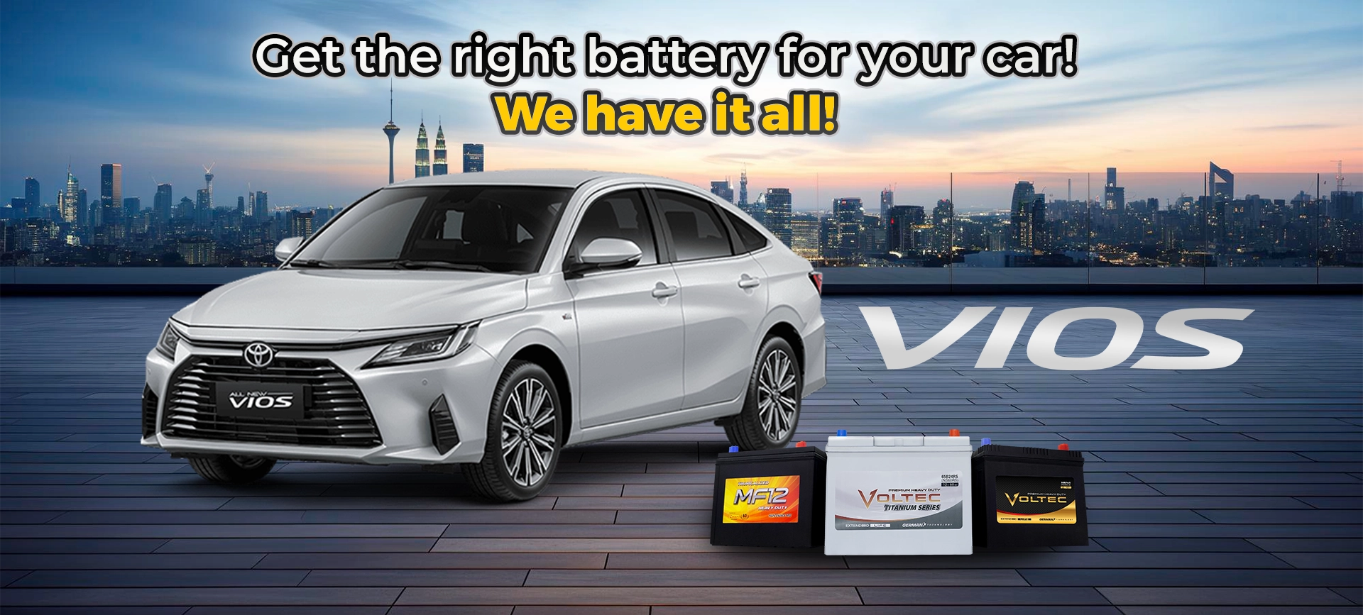 Toyota Vios Car Battery Price & Replacement Service In Malaysia