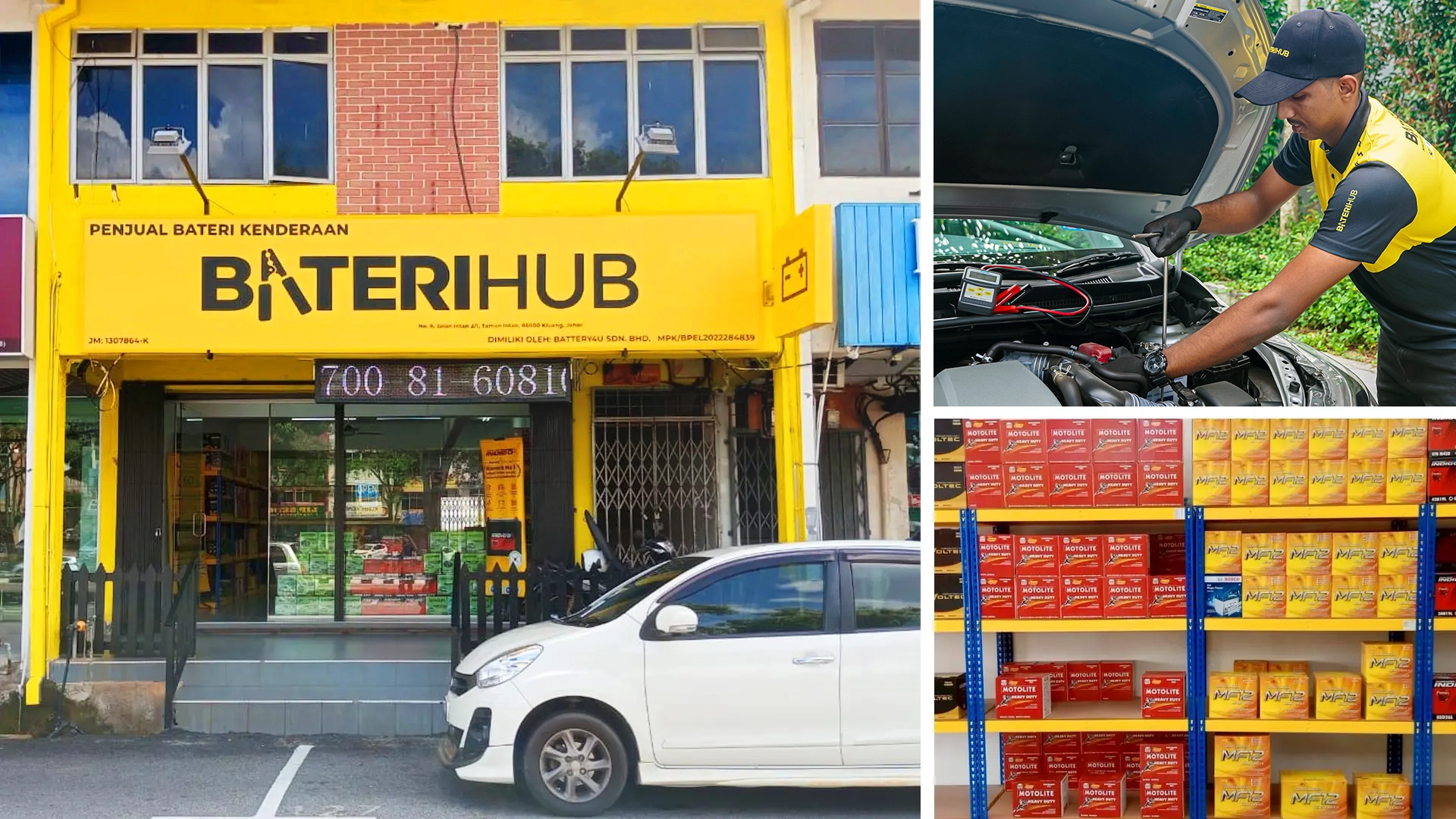 Free Car Battery Delivery Service Shop In Kluang | BateriHub
